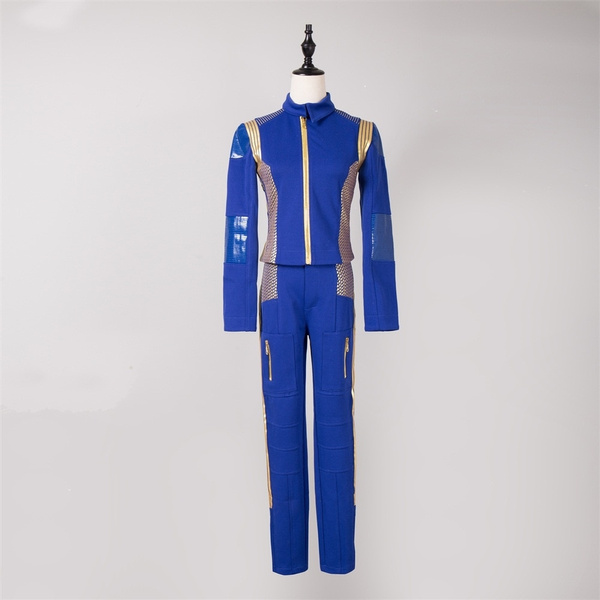 2017 Star Trek Discovery Costume with Badge Captain Uniform Blue Jacket ...
