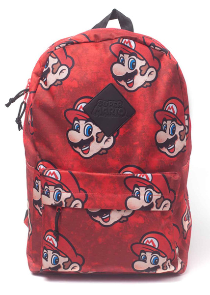 Super Mario Backpack Mario Face all over Print new Official Nintendo ...