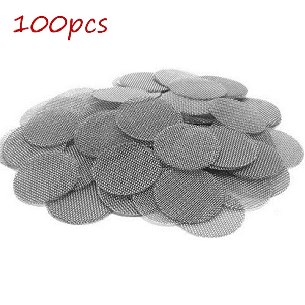 100Pcs 20mm Stainless Steel Pipe Screen Filter Percolator Cigarettes ...