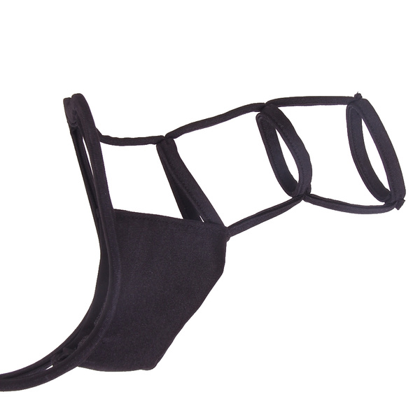 Men's Sexy Wired Presentation C-String Lingerie Underwear Thong -Black ...