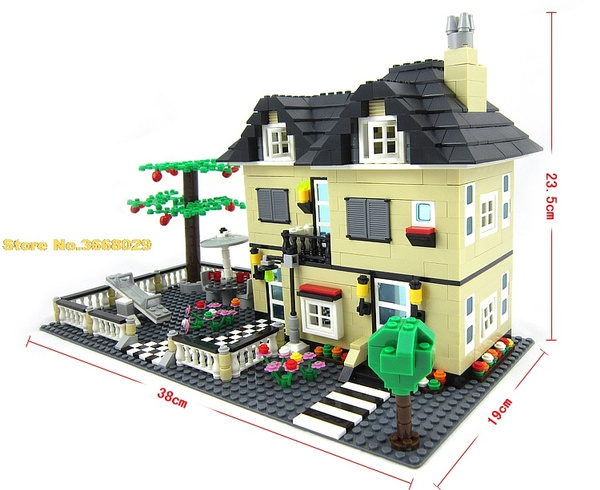 816 PCS Villa Building Blocks Garden Educational Diy Bricks Structure ...