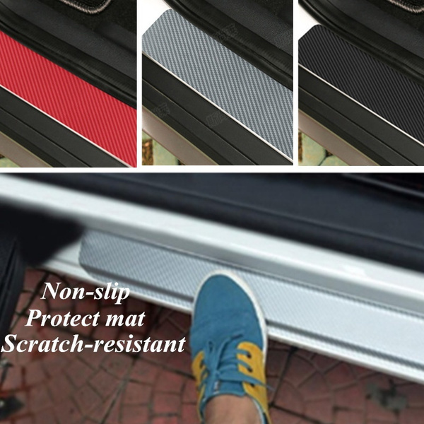 4colors Professional Scuff Plate Carbon Fiber Waterproof Car Stickers ...