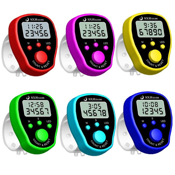 Finger Counter Clock LCD Electronic Digital Tally Counters with Time ... Finger Counter Clock LCD Electronic Digital Tally Counters with Time ...