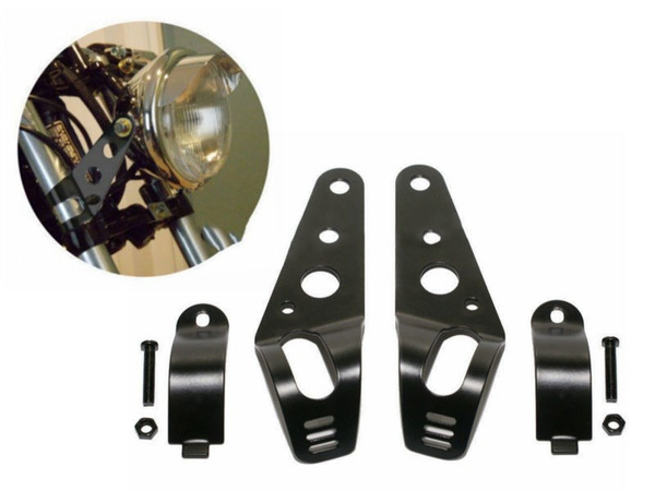 Black Headlight Mounting Bracket Adjustable Fork Mount Clamp for ...