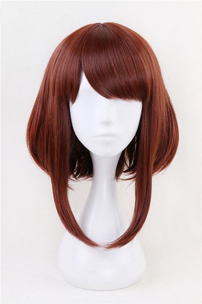My Hero Academia Boku no Hiro Akademia Ochako Uraraka Brown Bob Cosplay ...
