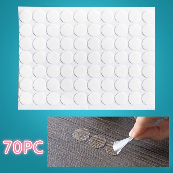 Acrylic Circular Traceless Transparent Double-sided Adhesive 70PC Super ...