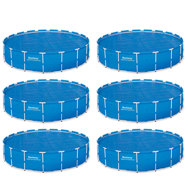 Bestway 18 Foot Round Above Ground Swimming Pool Solar Heat Cover (6 ...