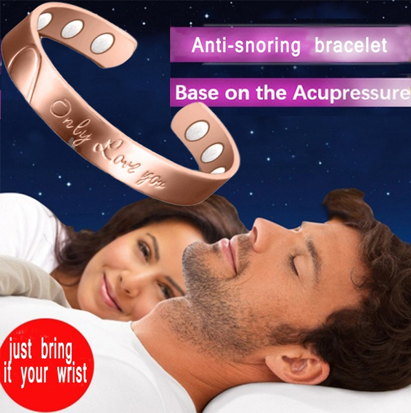 Pure Copper 6 Magnetic Wrist Bracelet To Prevent Snoring Anti-fatigue ...
