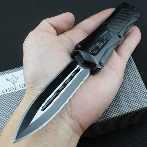 High quality carbon fiber handle Spring Assisted QUICK OPEN tactical ...