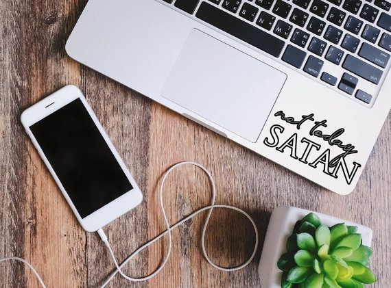 Not today satan vinyl, not today satan decal, satan sticker, control ...