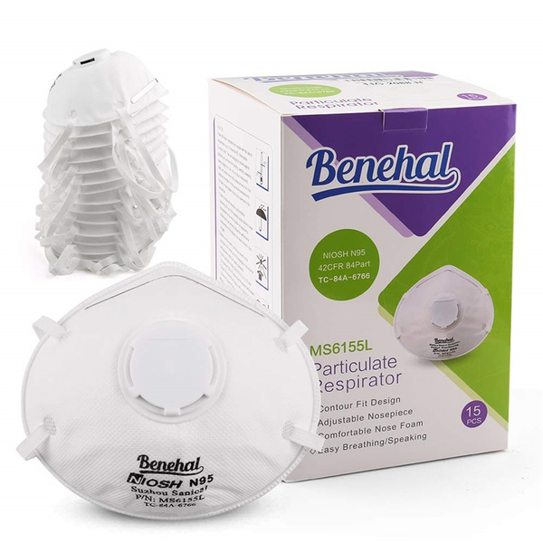 N95 Particulate Respirator Mask with Breathing Valve, LotFancy 15PCS ...