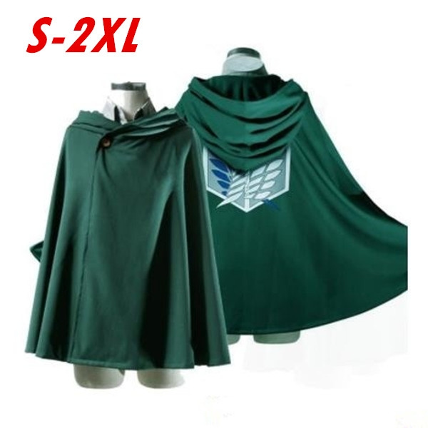 Attack on Titan Mikasa Ackerman Costumes Cloak Alan Eren Yeager Cape ...