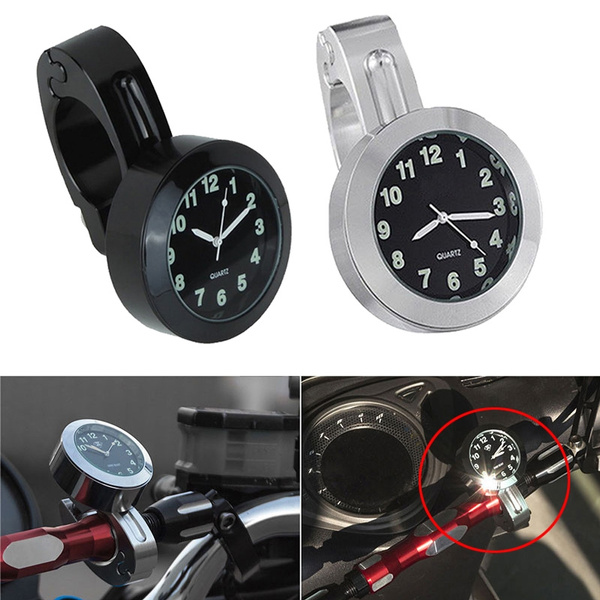 Universal Waterproof Motorcycle Bicycle Clock White Dial Motorcycle ...