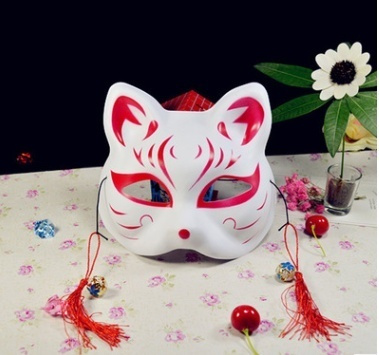 Halloween Hand-Painted Fox Mask Full Face Masquerade Party Carnivals ...