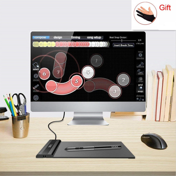 OSU Drawing Tablet Perfect Tracking Smooth With Pen Stylus Portable 6X4 ...