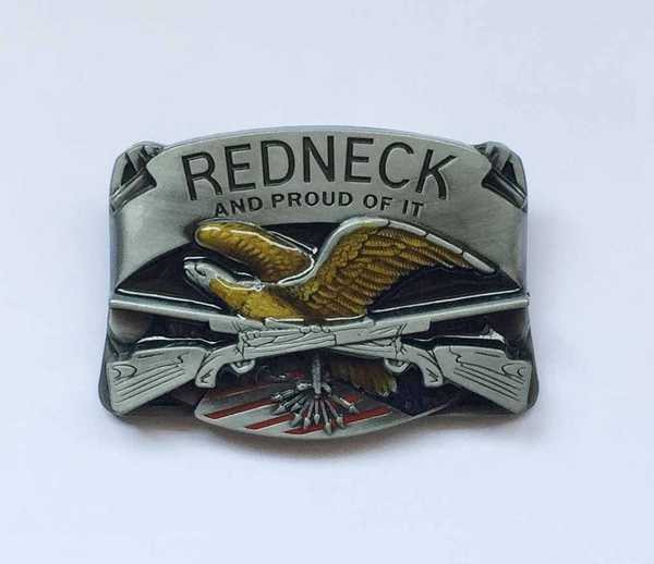 Redneck Silver eagle Belt Buckle With Pewter Finish Suitable For 4cm ...