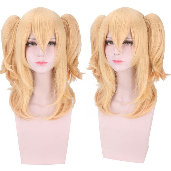 Anime Citrus Aihara Yuzu Blonde Yellow Cosplay Wig Clip on Double ...