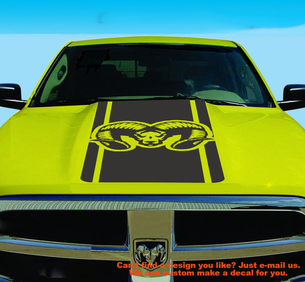 Dodge Ram Head Hood Rally Vinyl Decal Stripe Truck Graphics T-182 | Wish