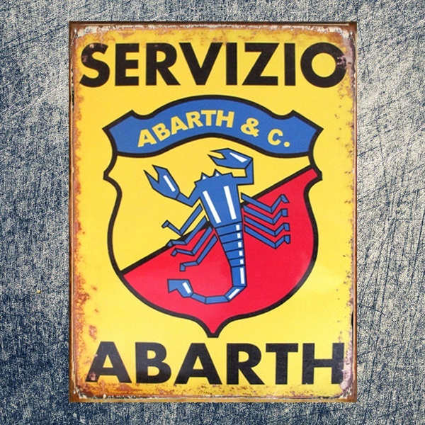Servizio Fiat 127 Abarth Tin Sign Retro Metal Sign Metal Poster Metal ...