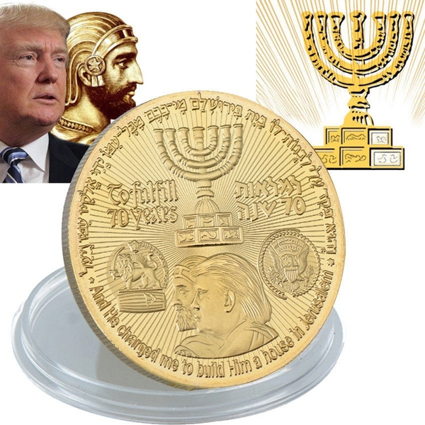 2018 Interesting Collection King Cyrus Donald Trump Gold Plated Coin ...