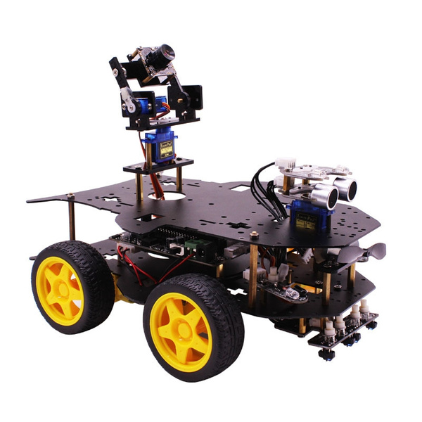 Wireless WIFI Video 4WD Robot Car Kit with HD Camera for Raspberry PI ...
