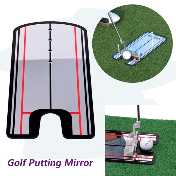Golf Putting Mirror Alignment Training Aid Swing Trainer Eye Line ...
