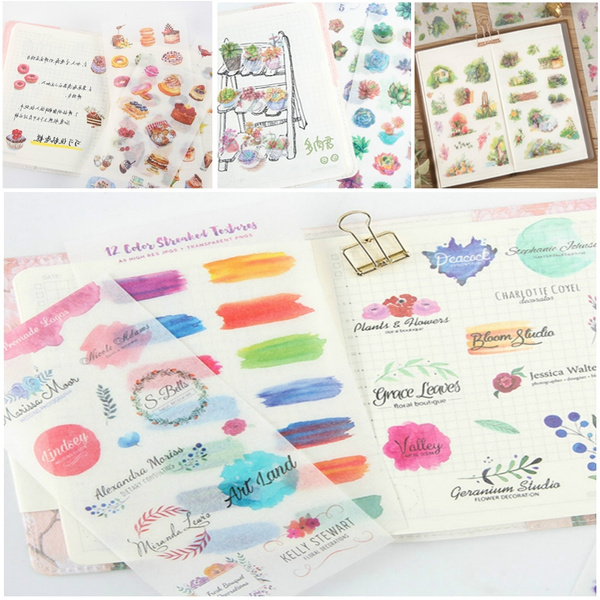 6 Pcs/pack Cartoon Stickers Diary Sticker Scrapbook Decoration PVC ...