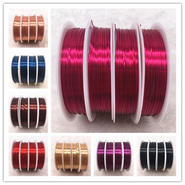 NEW 0.3/0.4mm Colorful Copper Wires Beading Wire Beads for Jewelry ...