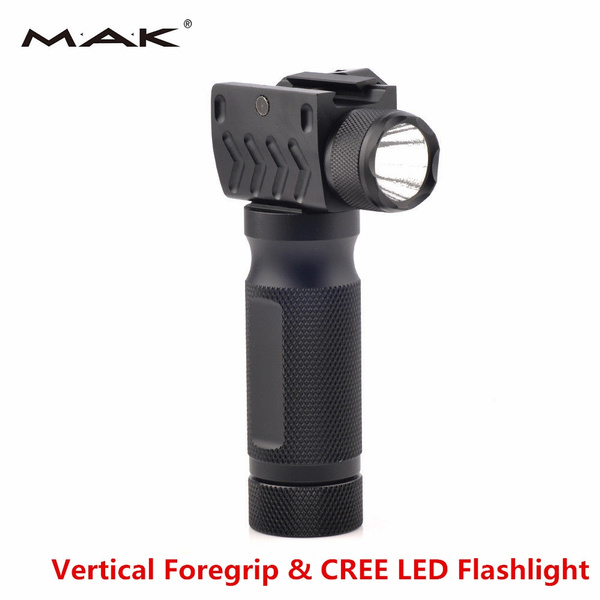 Tactical Vertical Foregrip With High Power LED Flashlight 20mmrail ...