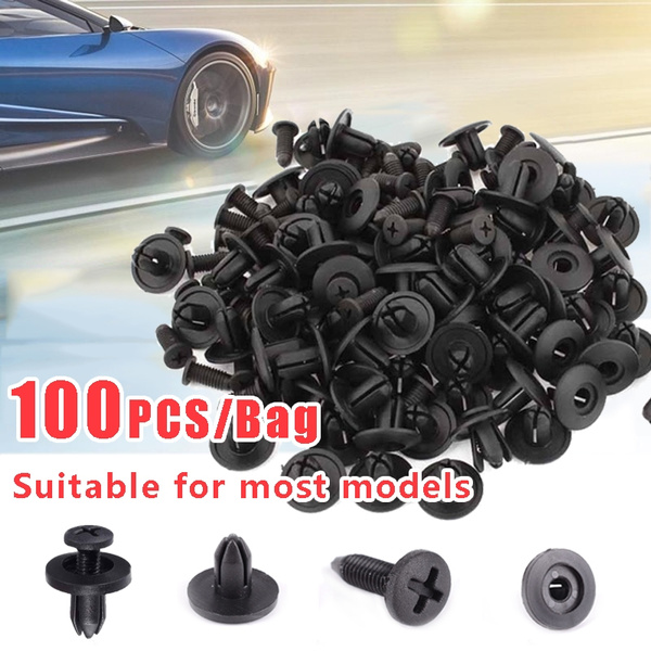 100PCS Universal Car Rivets Door Fender Liner Panel Decoration Rivets ...