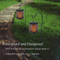 Solar Flame Hanging Lantern Lights Outdoor Solar Lanterns Light IP55 ...