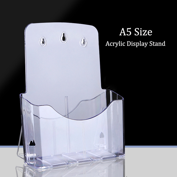 A5 Size Clear Desktop Office Counter Acrylic Business Card Holder Stand ...