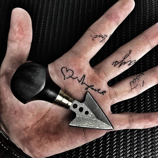 OUTDOORS Damascus Pocket Knife Knuckle Style Tactical Gear Combat ...