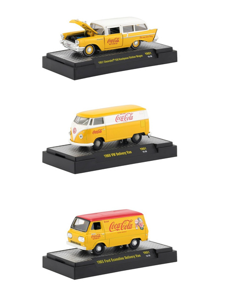 "Coca-Cola" Yellow Set of 3 Cars Limited Edition to 4,800 pieces Hobby ...
