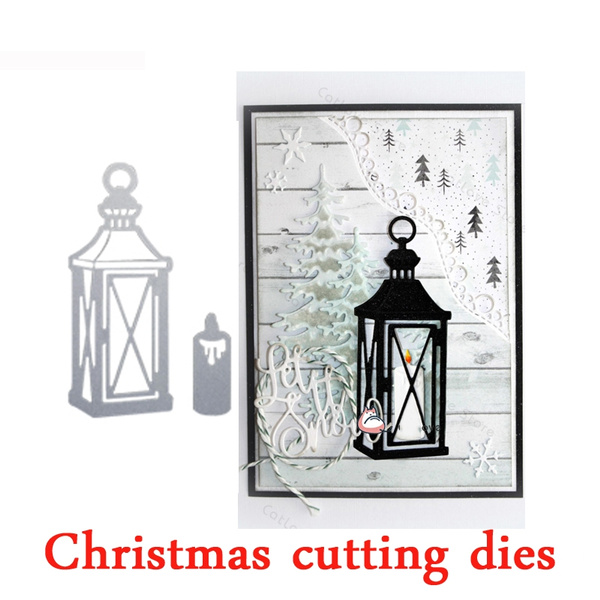 Candle Light Metal Cutting Dies Christmas Stencils for DIY Scrapbooking ...