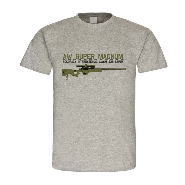 Awsm 338 Lapua Awm Sniper Rifle Gewehr New Fashion Mens Tops Cool O ...