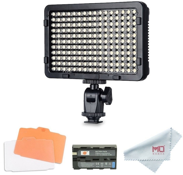 Tolifo Pt-176S LED Video Light Panel With F550 Battery, Dimmable Ultra ...