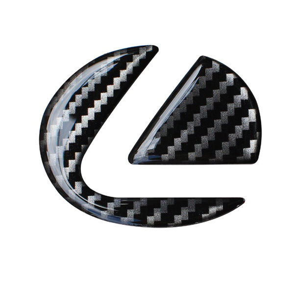 New Carbon Fiber Stripes Part Steering Wheel Logo Sticker Emblem Badge ...