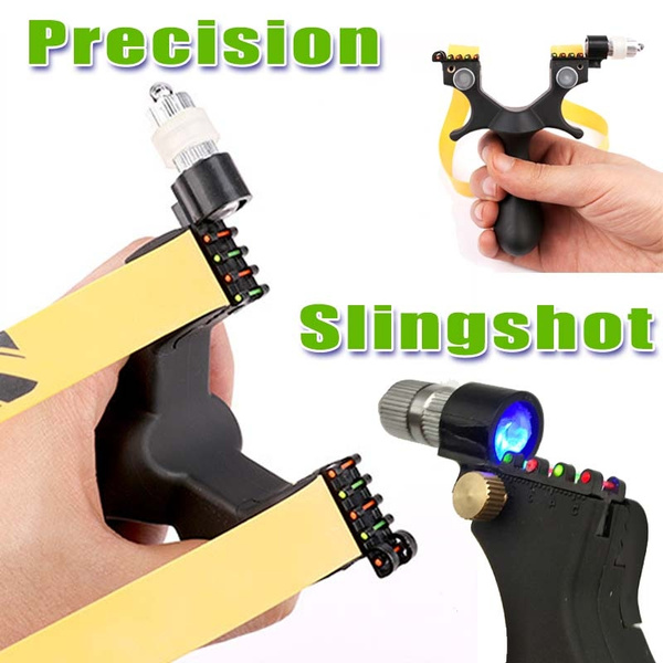 Optical Fiber Pro Slingshot High Velocity Flat Rubber Band Sling Shot ...