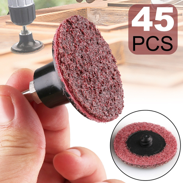 2-Inch Roll Lock Roloc Sanding Discs by LotFancy - 45PCS Medium Surface ...
