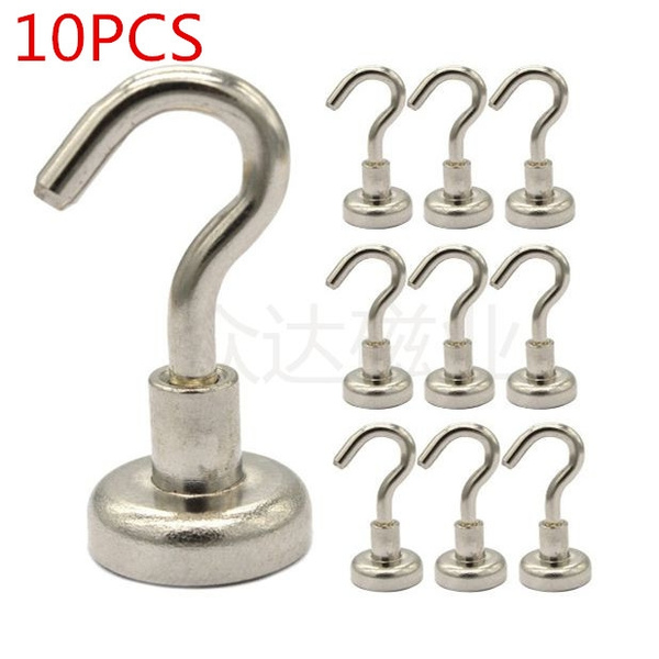 5/10pcs Magnetic Hanging Hooks N52 Neodymium Strong Rare Earth Magnet ...