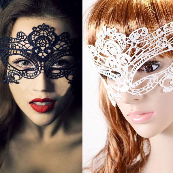 Lace Eye Mask Costume Halloween Party Fancy Dress Ladies Masquerade ...