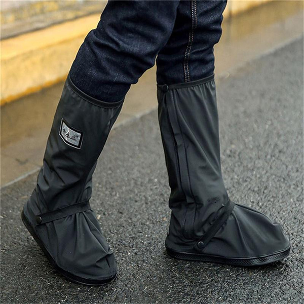 Waterproof Reusable Motorcycle Bike Rain Boot Shoes Covers Easy To Ride ...
