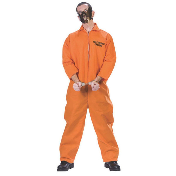 Hannibal Lecter Orange Jumpsuit And Mask Adult Costume | Wish