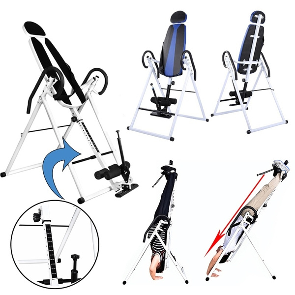 Indoor Therapy Inversion Table Deluxe Exercise Fitness Equipment of ...