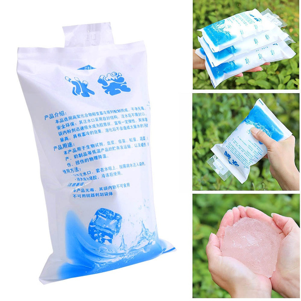 200/400/600ml Reusable Gel Ice Bags Packs Freeze Pack Picnic Cooler ...