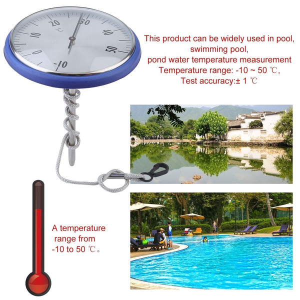 Stainless Steel Probe Swimming Pool Pond Dial Thermometer Temperature ...