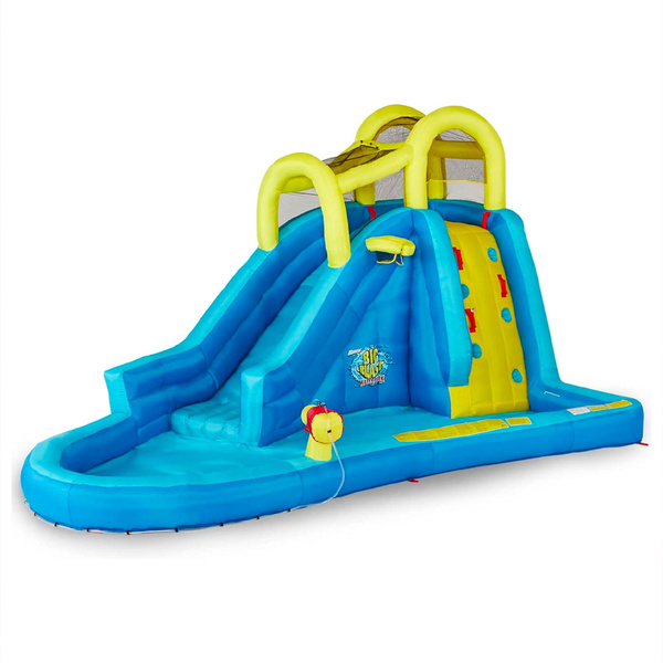 Banzai Inflatable Big Blast Splash Slide Lagoon Pool Outdoor Water Park ...