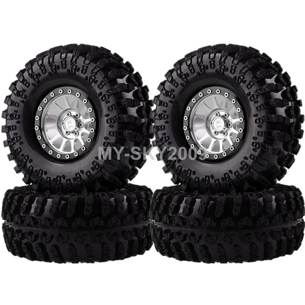 4pcs Aluminum 2.2" Beadlock Wheels Rim & TIRES / Tyre For RC 1/10th Off ...