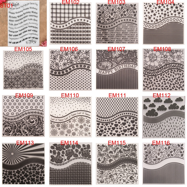 HAPPY BIRTHDAY Plastic Embossing Folder For Scrapbook DIY Album Card ...